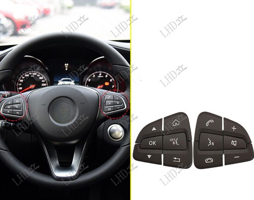 Brown Steering Wheel Switch Control Button Cover L&R For Benz W205/C ...
