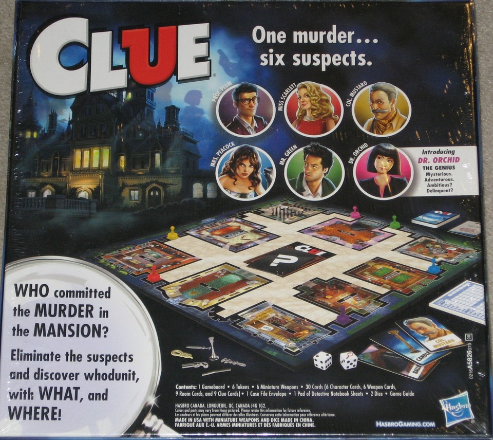 Classic CLUE Board Game NEW Factory Sealed Free Priority Shipping ...