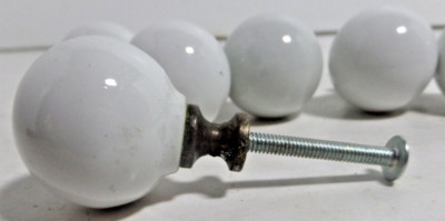 6 round ceramic knobs drawer pulls | eBay