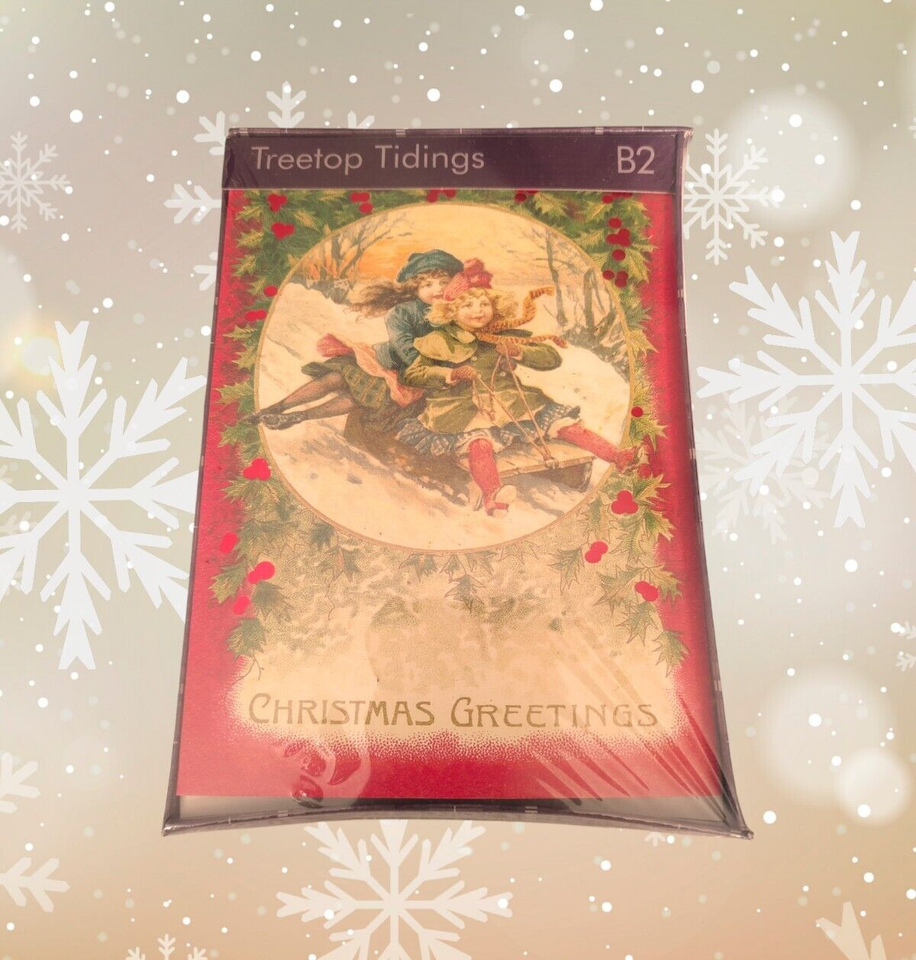 Vintage Boxed Christmas Cards & Envelopes Lot Foil Glitter Accents ...