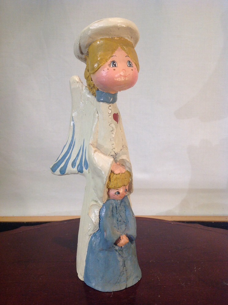 Vtg. Guardian Angel And Precious Charge Figurine by Ike & Sandy ...