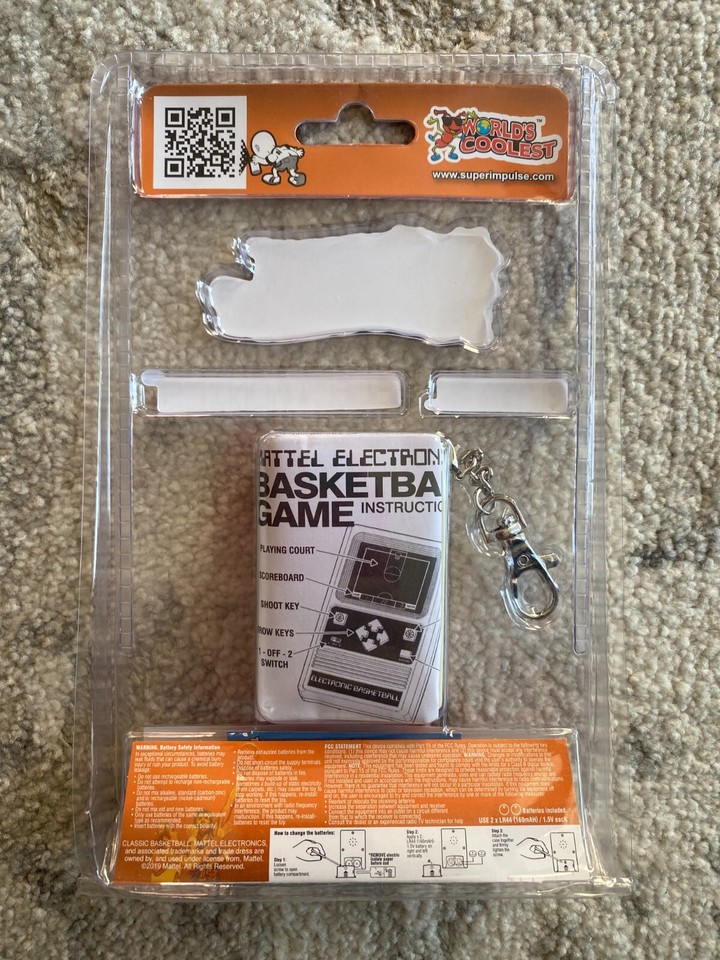 World's Coolest Mattel Electronic Games - Basketball Handheld Keychain ...