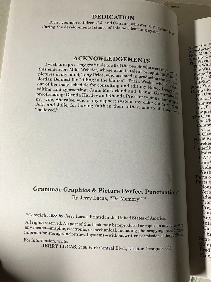 Jerry Lucas Dr. Memory Ready Set Remember & Believe lot of Home ...