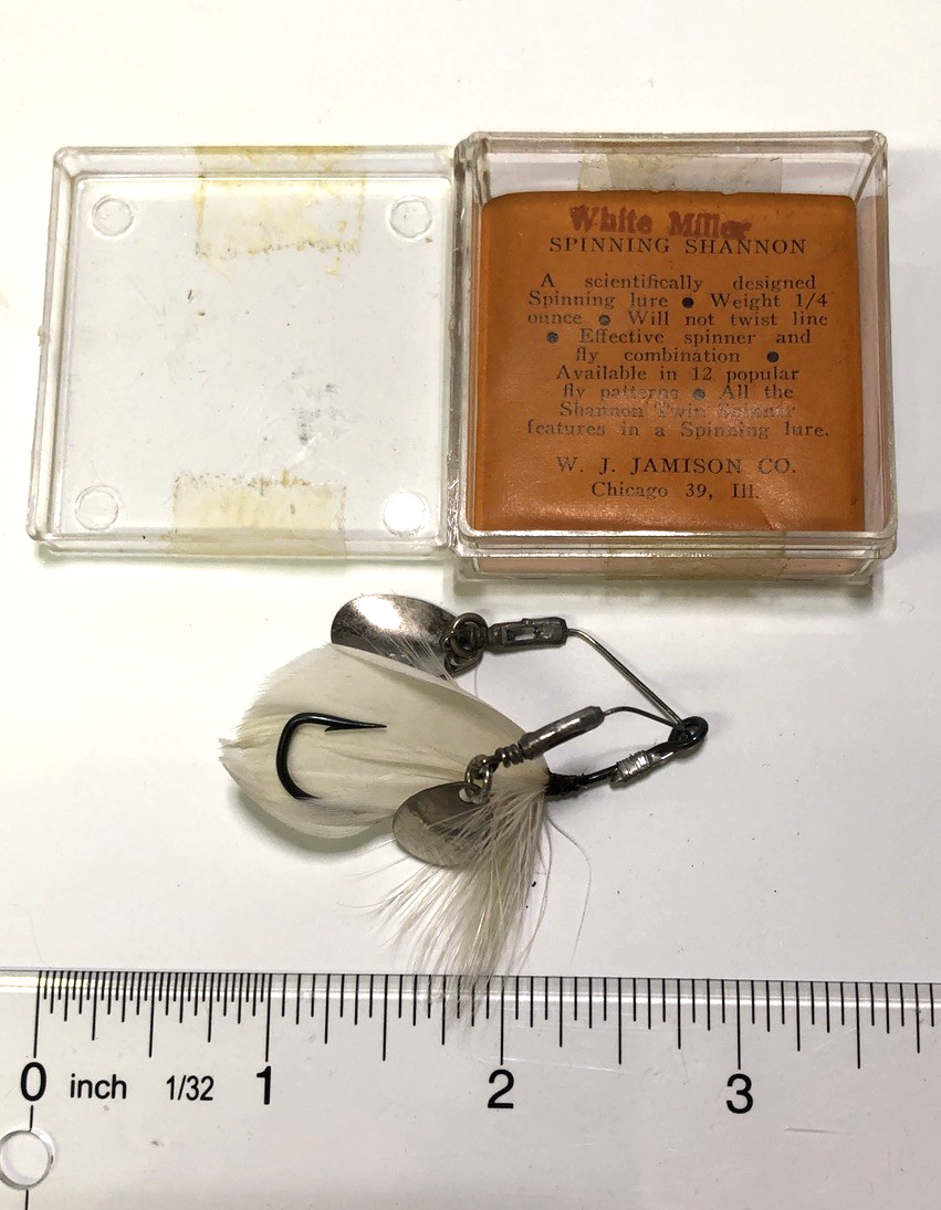 Rare W.J. Jamison Co. White Miller Spinning Shannon Fishing Lure 1/4oz ...