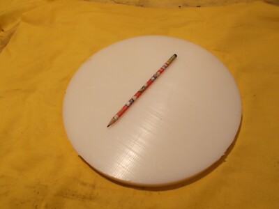 NATURAL UHMW ROD machinable plastic round flat bar stock 11" OD x 3/4 ...