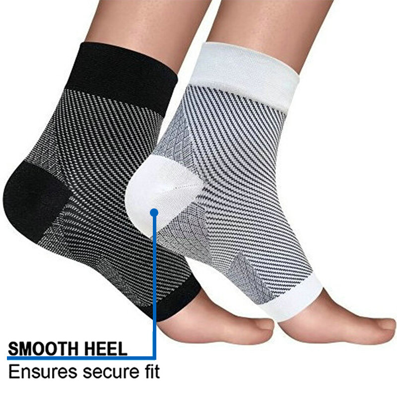 Ankle Support Compression Sleeve Socks Foot Pain Relief Brace Plantar ...