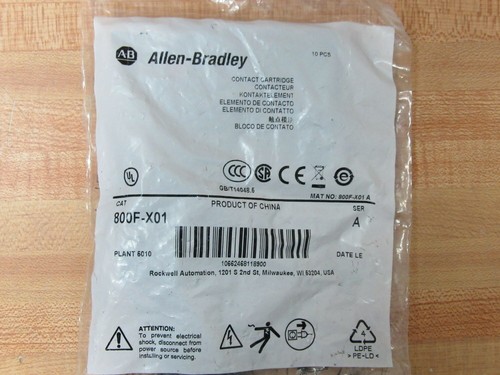 Allen Bradley 800F-X01 Contact Block 800F-XO1 (Pack of 60) | eBay UK