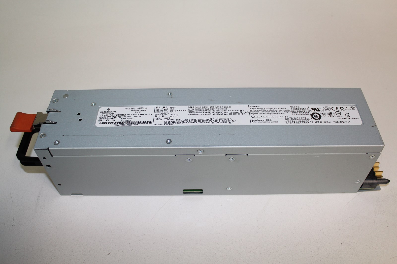 IBM 00E8277 1925W 9109-RMD 8408-E8D 8246-L2D AC POWER SUPPLY 7001599 ...