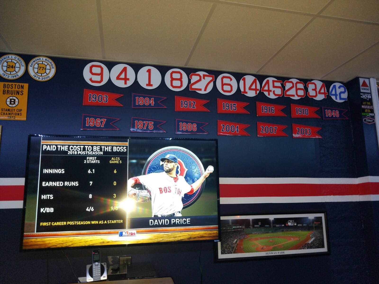 BOSTON RED SOX FENWAY PARK RETIRED NUMBERS PHOTO POSTER TICKET JERSEY ...