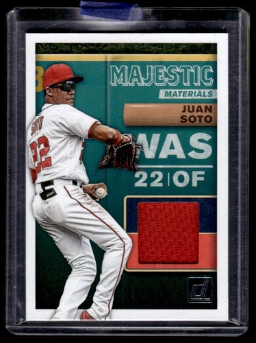 🔥 2019 Donruss Juan Soto Majestic Materials Relic Card #MM-JS Mets ⚾ ...