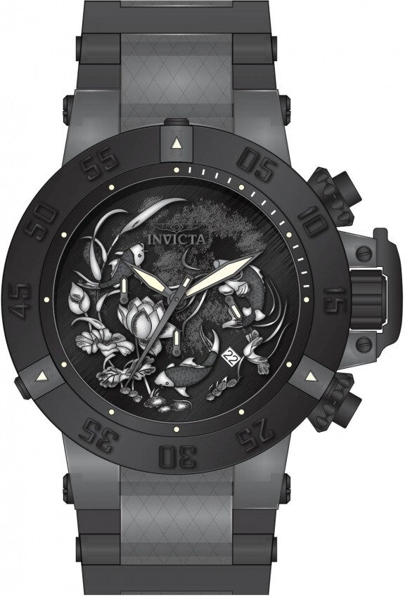 Invicta Men's Subaqua Zager Exclusive Black Fish Aquarium Dial Watch ...
