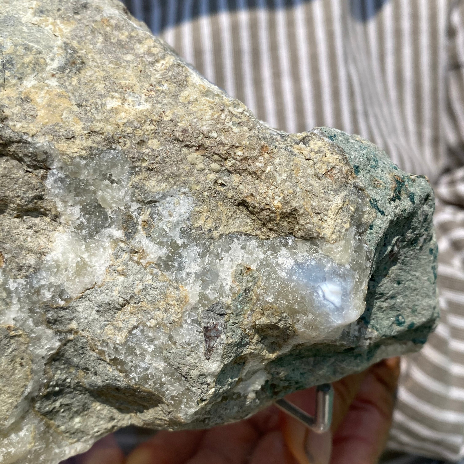 1260g Large Blue Chalcedony Quartz Banded Crystal Geodes Rough Specimen ...