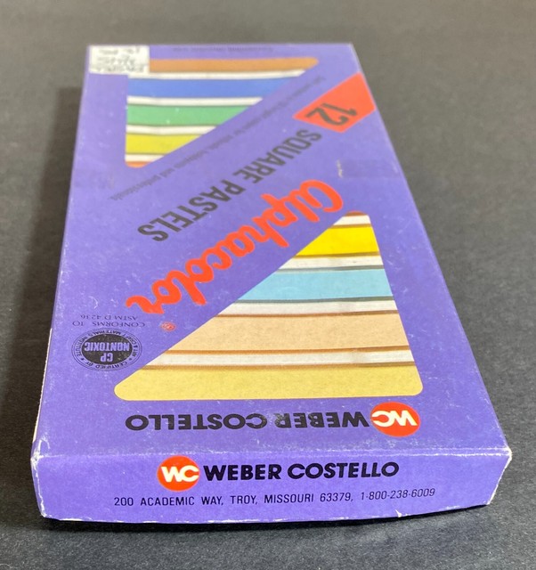 Weber Costello Alphacolor 12 Square Pastels 105-007 Non-toxic Good for ...