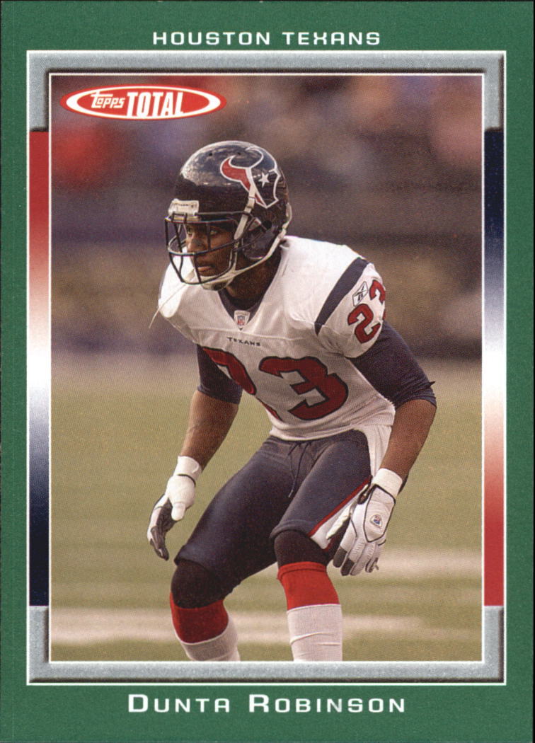 2006 Topps Total Football Card #105 Dunta Robinson | eBay