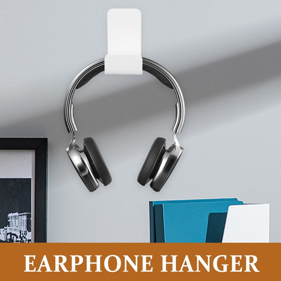 2 Sets Desktop Headphone Stand Headset Wall Mount Holder Headphones | eBay