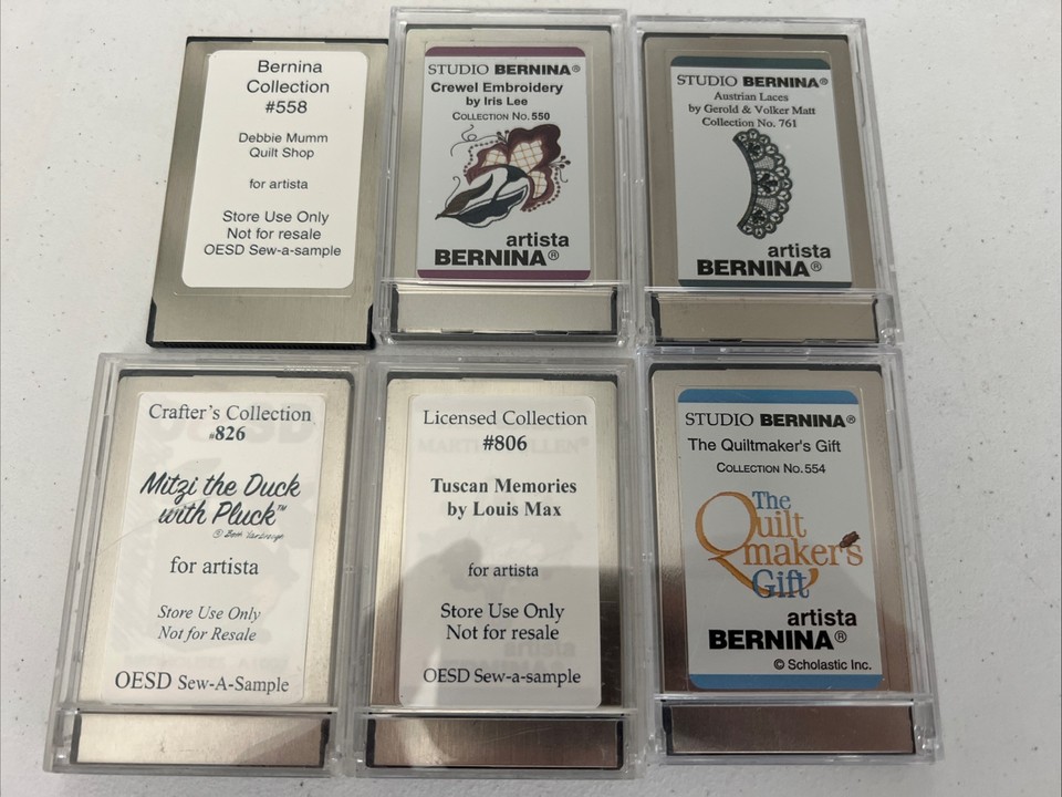Bernina Embroidery Designs Card Set - Artista 170 180 200 730 | eBay