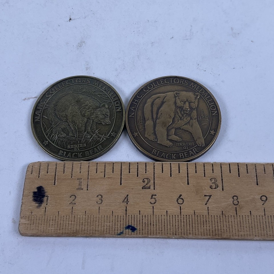 2 North American Hunting Club Brass Token Medallion Coin Big Game Black ...