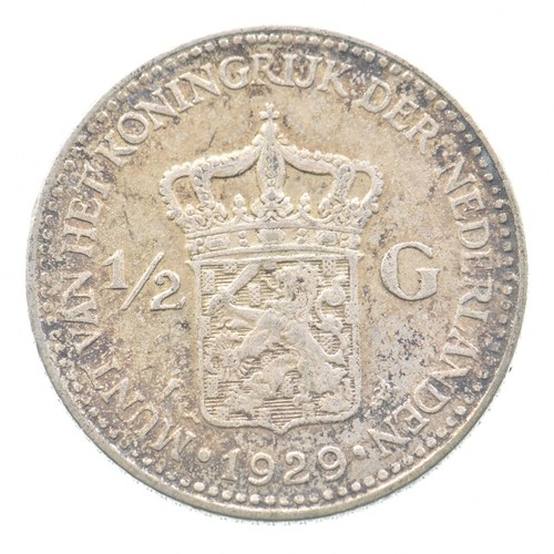 SILVER - Dime-Sized - 1929 Netherlands 1/2 Gulden - World Silver Coin ...