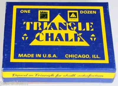 Triangle Chalk - One Dozen - 12 pieces - Pool Cue Billiards - 5 Color ...
