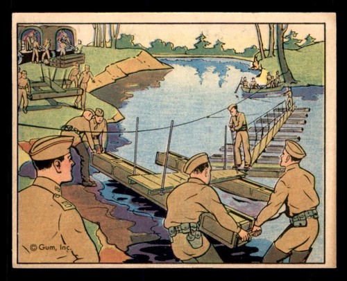 1941 R157 Gum Uncle Sam #53 Engineers Building A Bridge EX | eBay