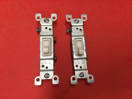 (2) Leviton White 15A -120V Toggle Switch 1451-2W | eBay