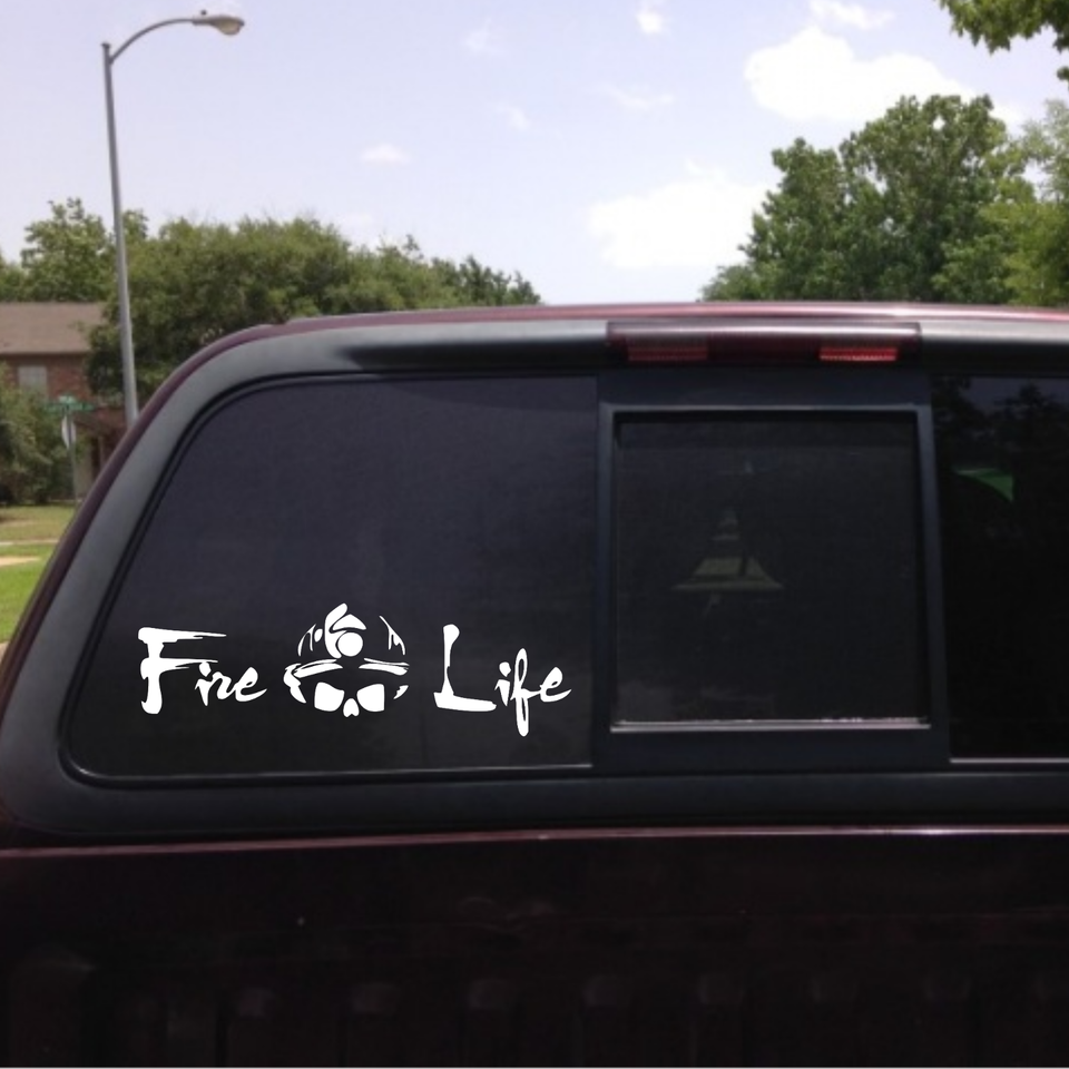 Fire Life Decal Stickers Firefighter Skull Car Truck Window Wall 22 ...