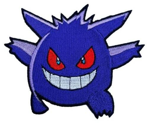 GENGAR Patch (3 Inch) Iron-on Badge DIY Ghost Pokemon Costume Gift ...