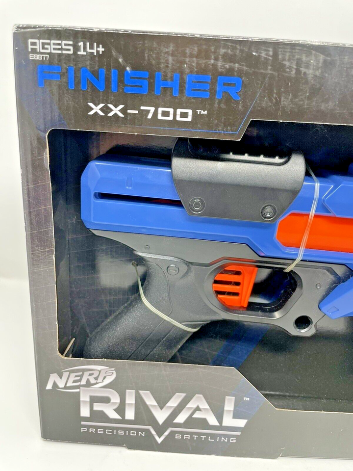 NERF Rival Finisher XX-700 Blaster w/ 7 Official Rival Rounds Team Blue ...