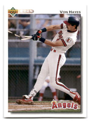 Von Hayes 1992 Upper Deck Baseball #707 California Angels | eBay