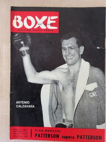 PUGILATO 1957 RIVISTA BOXE NEL MONDO CALZAVARA TIBERIO MITRI ...