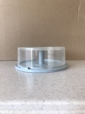CD DVD Blu-Ray Spindle Cake Box Storage Container Holds 25 Discs Grey ...