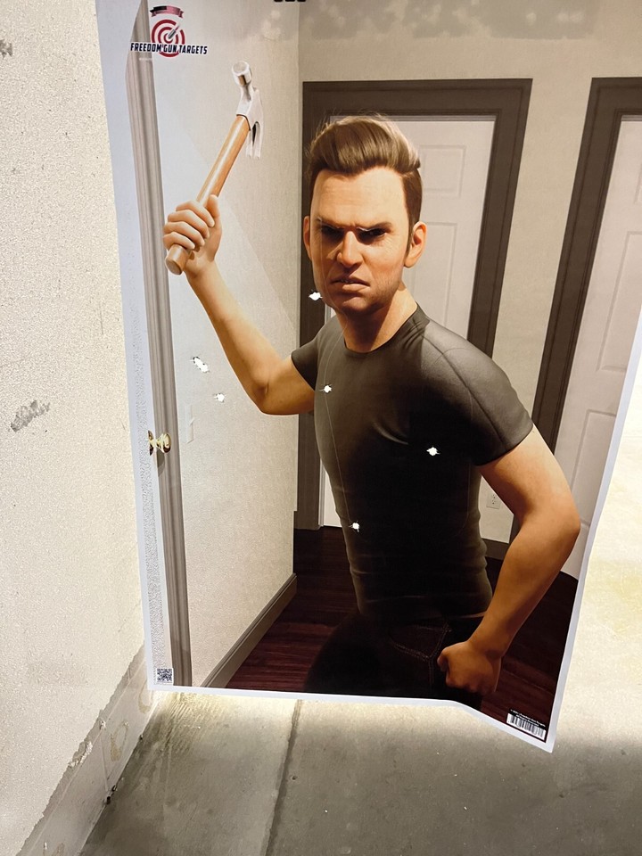 25 Paper Shooting Target Gun Range Rifle Pistol Handgun 3D Intruder ...