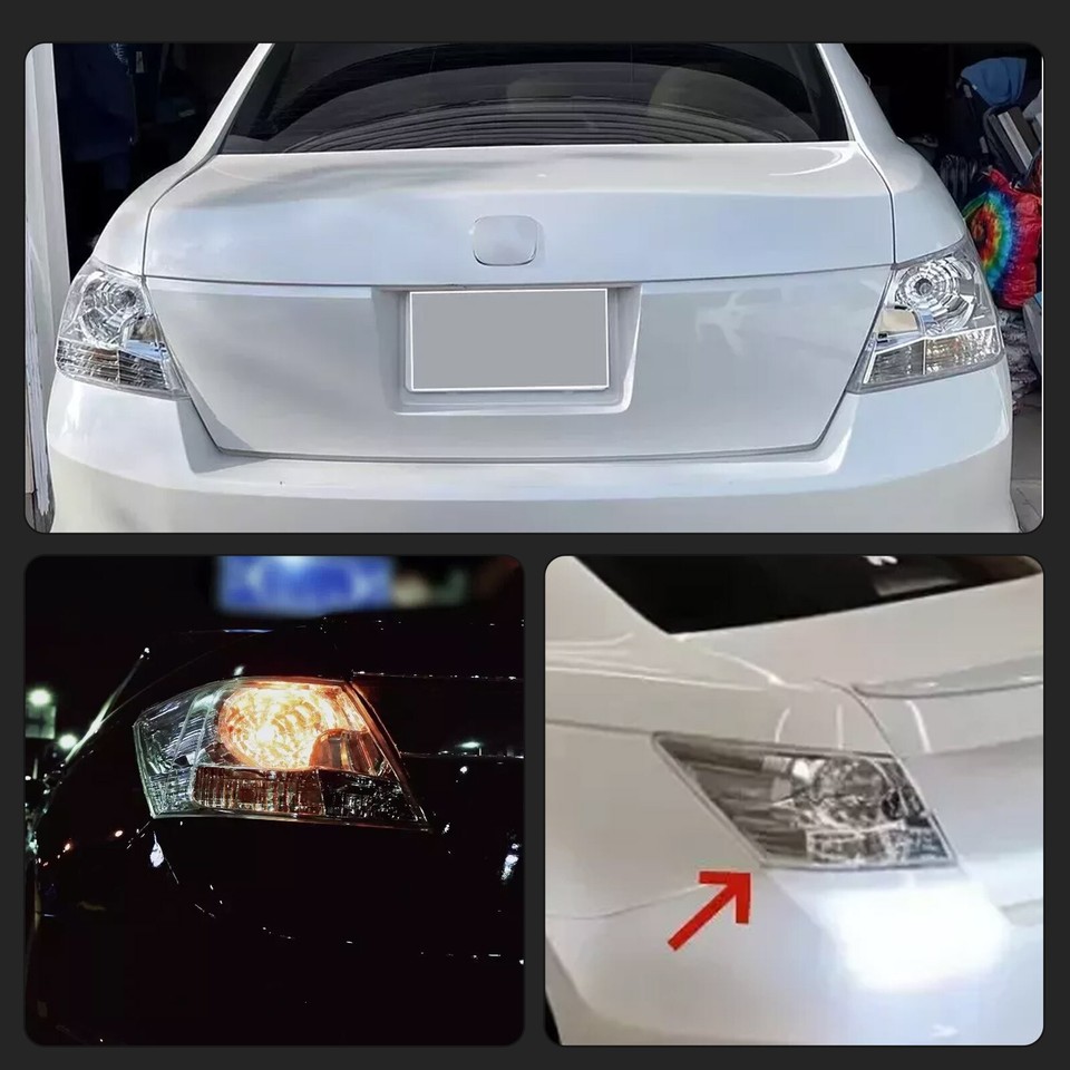 Crystal Clear Lens Brake Tail Light Turn Signal Cover For 08-12 Accord ...