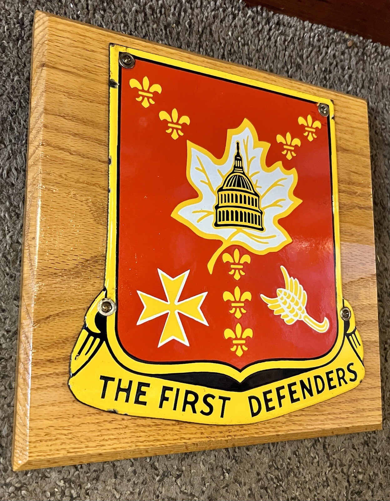 1950s US Army 213th AAA Battalion Porcelain, Sign, 10 X 10 Inches | eBay