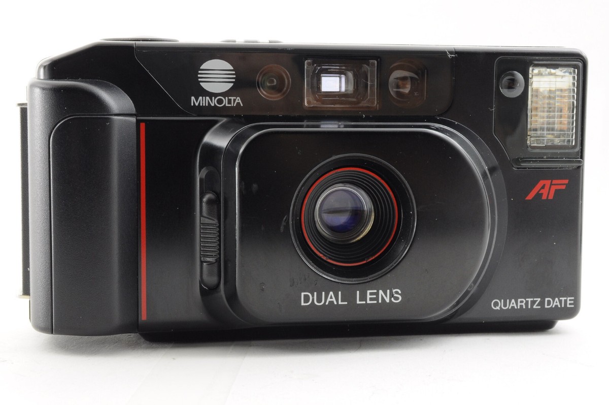 Minolta Mac-Dual Quartz Date 35mm point and shoot film camera horestco ...