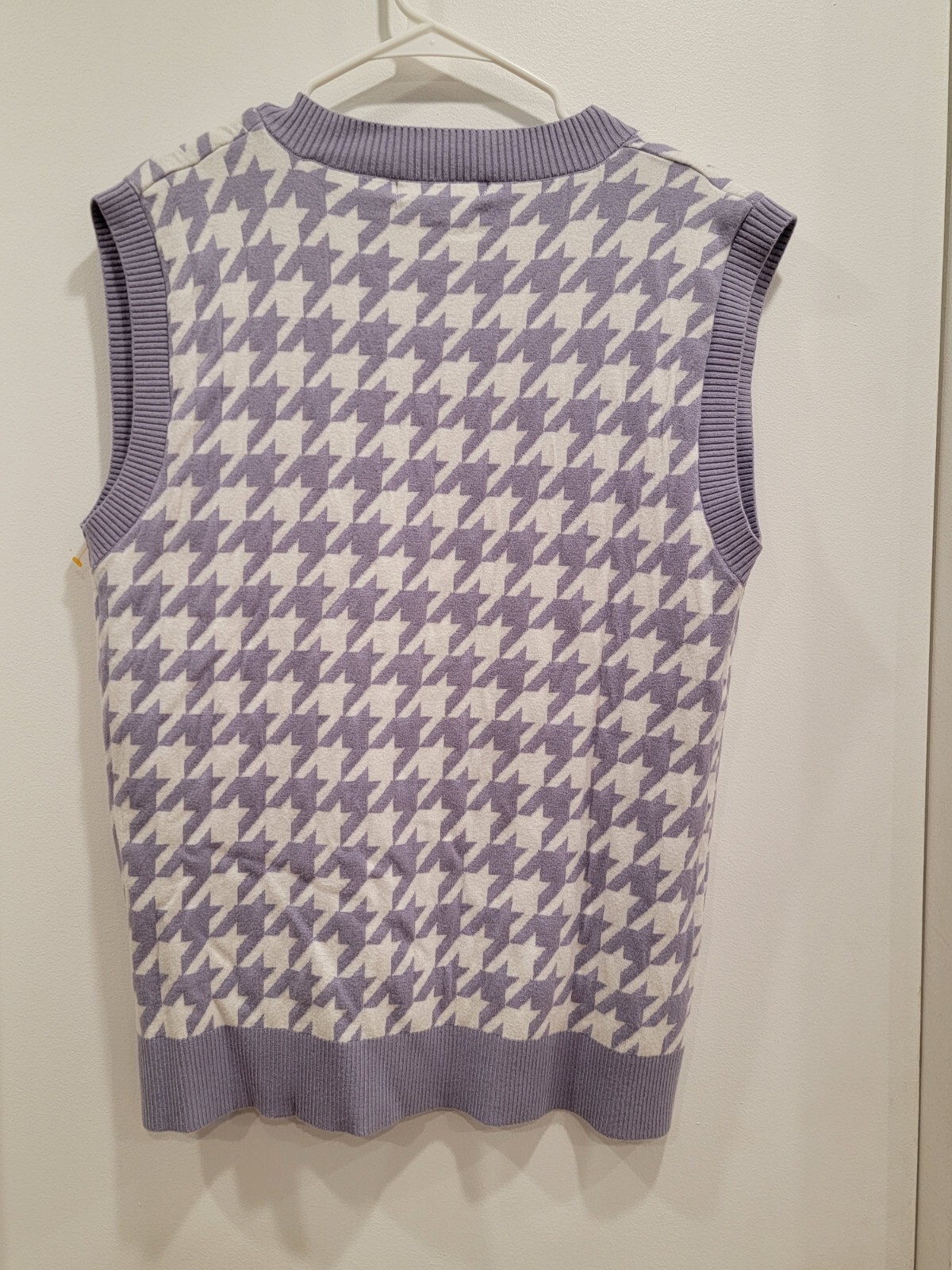 ANWND Houndstooth Sweater Vest Size Medium Lavender Good Condition | eBay