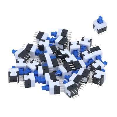 30 Pcs Micro Push Button Switch 6 Pin DPDT Self-Locking Power On/Off ...