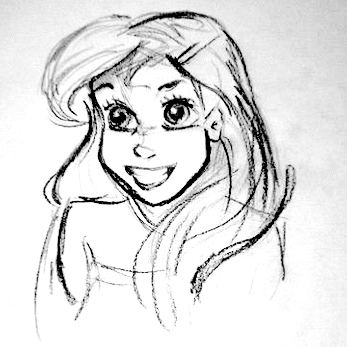 The Little Mermaid Drawings In Color Little Mermaid Ariel Original