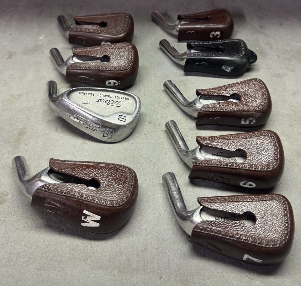 Titleist DTR Right Hand Iron & Wedge Set HEADS ONLY With Covers 3-9 ...