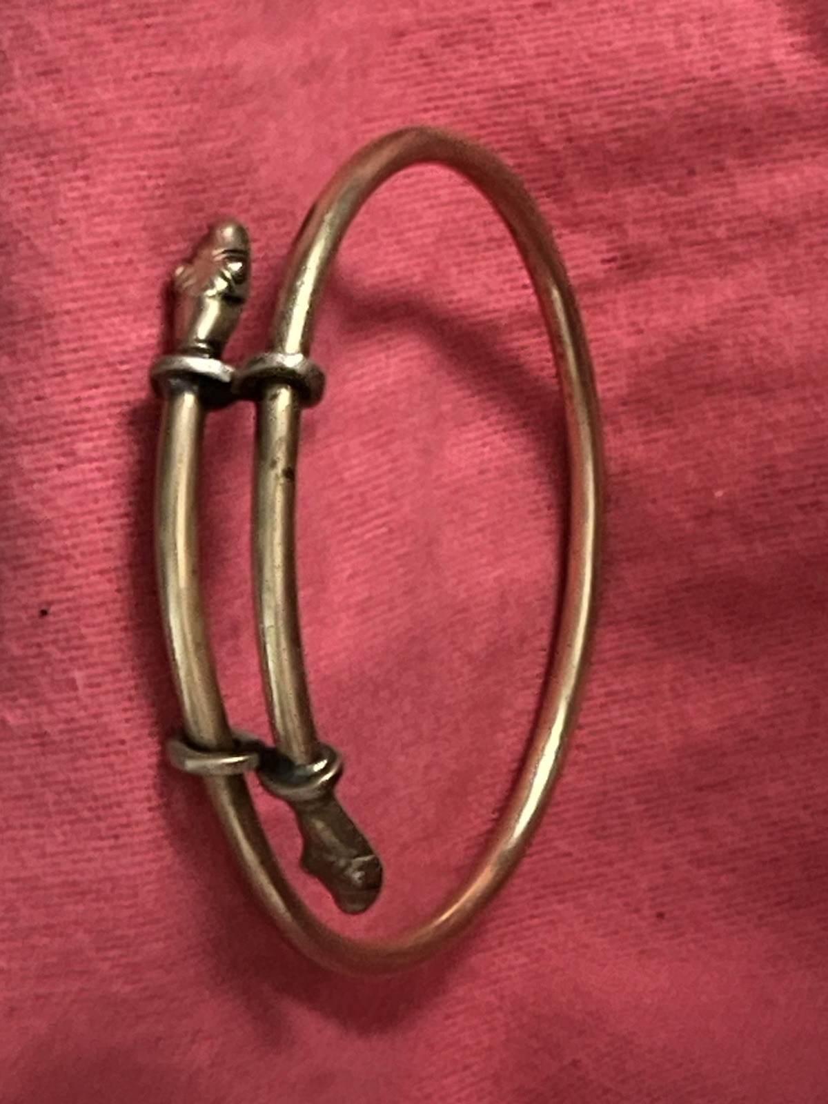 Vintage Iconic Stephen Dweck Bronze Snake Head Bangle… - Gem