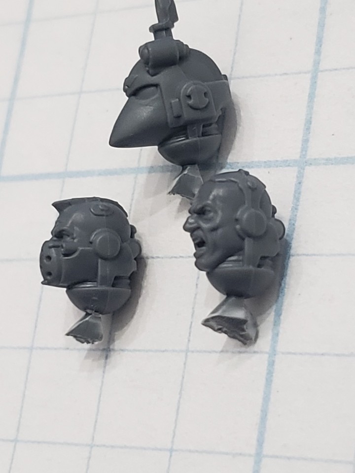 30K Space Marine Bits Mark 6 VI Tactical Squad Sergeant Helmet & Bare ...