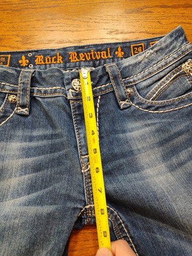 ROCK REVIVAL LEAH Bootcut JEANS Denim Blue WOMENS Tag 29 X 34 Inseam | eBay