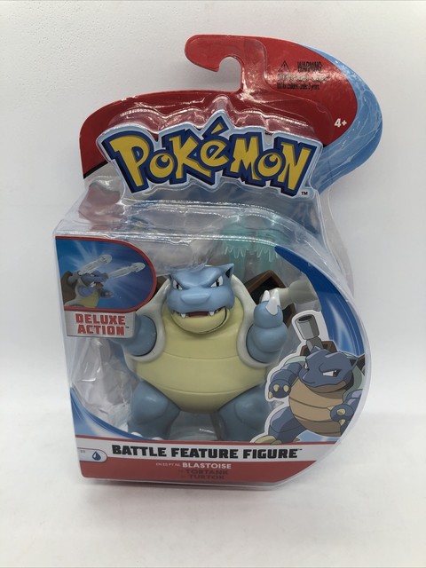 Pokemon Blastoise Battle Feature Figure Deluxe Action Jazwares 4" for ...