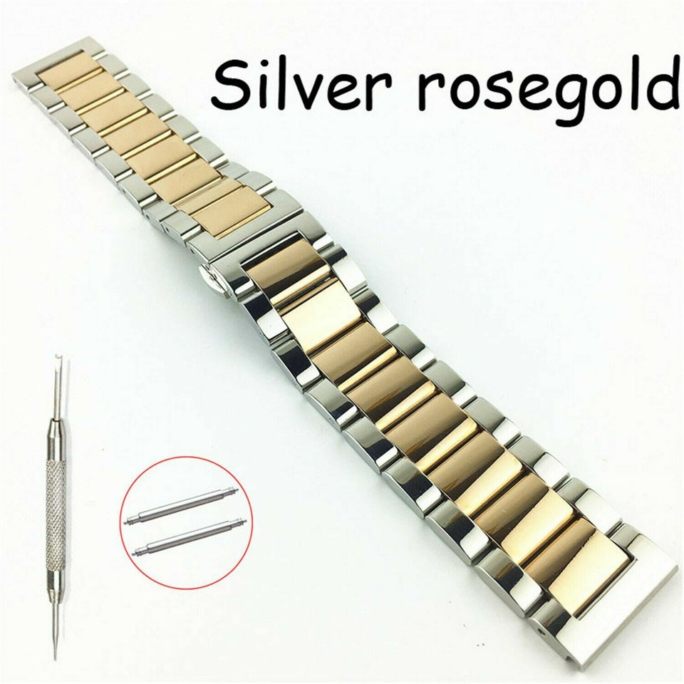 16 18 20 21 22mm 23 24 26mm Glossy Matte Stainless Steel Watch Band ...