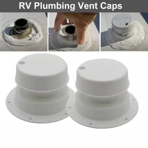 2PCS RV Plumbing Vent Cap Camper Roof Sewer Vent Kit for 1 to 2 3/8 ...