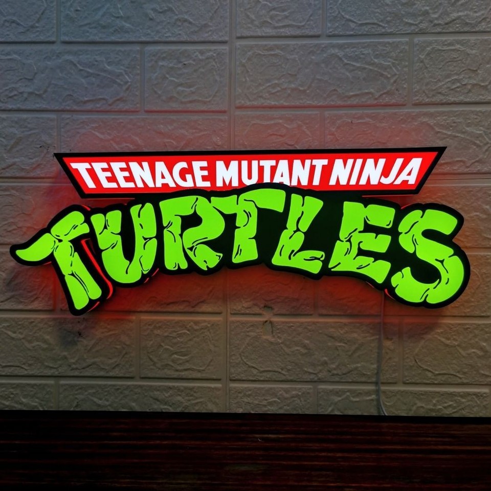 (TMNT) Teenage Mutant Ninja Turtle led sign 3D Fully Dimmable & Powered ...