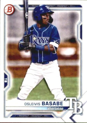 2021 BOWMAN DRAFT BASE PAPER PROSPECT BD-71 OSLEIVIS BASABE RAYS | eBay