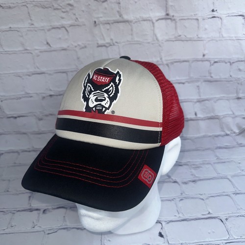 NC State Wolfpack Hat Cap Men’s Red Black Snapback Mesh Collegiate ...