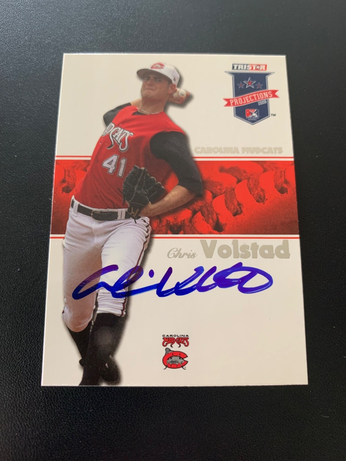 Chris Volstad Signed 2008 TRISTAR Projections #195 Card Florida Marlins ...