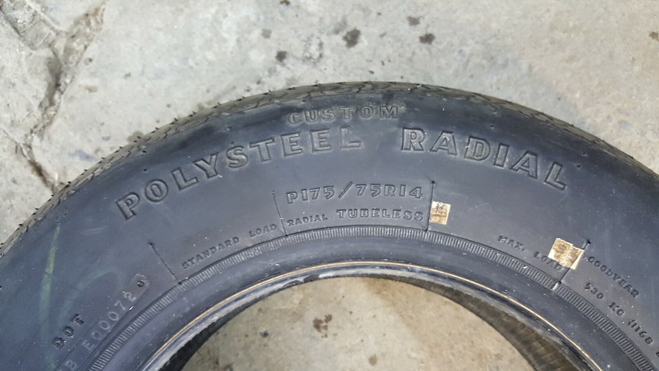 GOODYEAR POLYSTEEL RADIAL P175/75R14 TIRE (1) | eBay